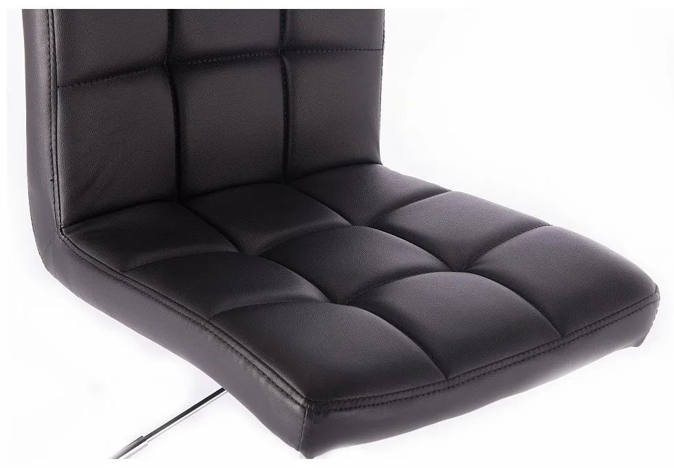 LuxuryForm DESIGN Barová židle TOLEDO na černé kulaté podstavě - černá