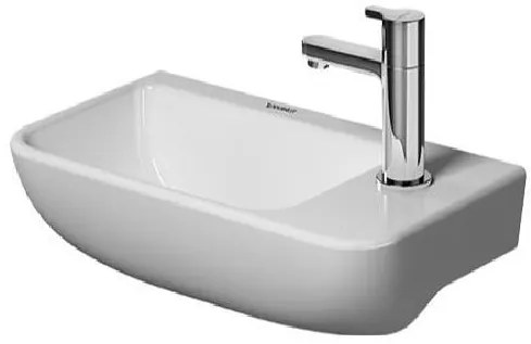 Duravit ME by Starck - Umývátko 400x220 mm, bez přepadu, s otvorem pro baterii vpravo, bílá 0717400000