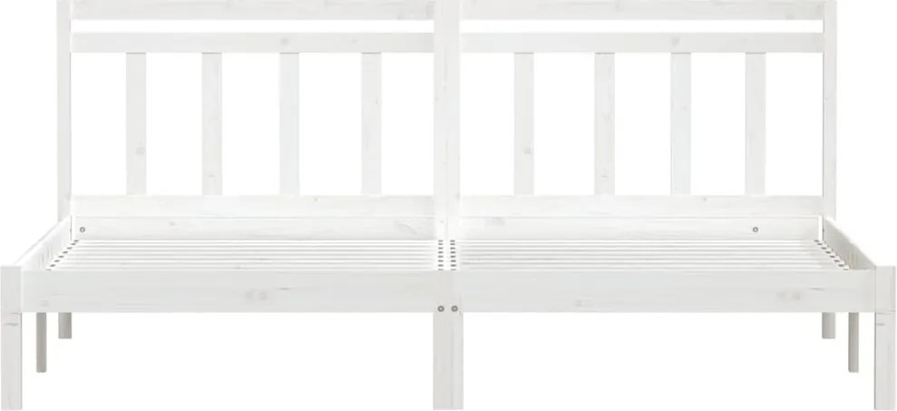 Rám postele bílý 180 x 200 cm Super King masivní dřevo 3100605