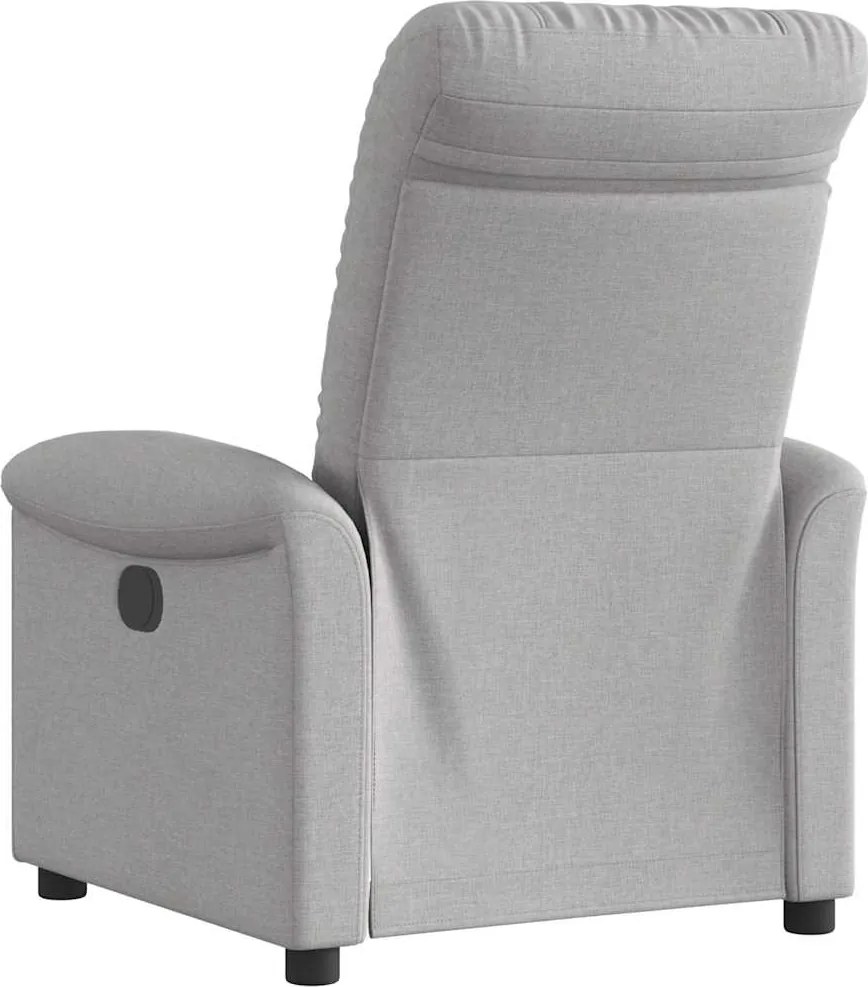 Elektrické polohovací křeslo obláčkově šedé textil 3303243