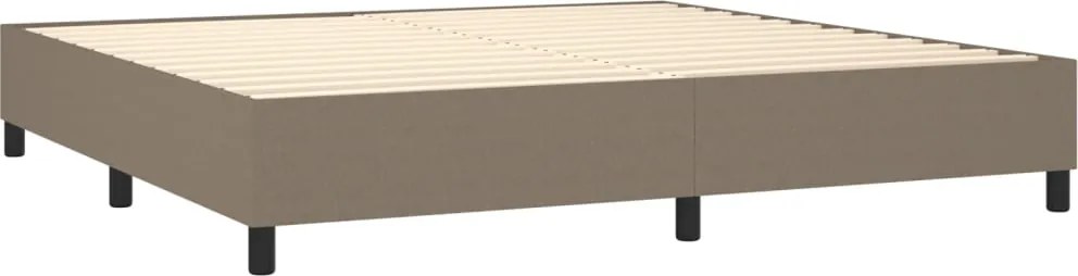 Box spring postel s matrací a LED taupe 200x200 cm textil 3138425