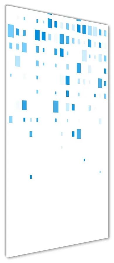 Wallmuralia Foto obraz akrylový Modré čtverce 50x125 cm