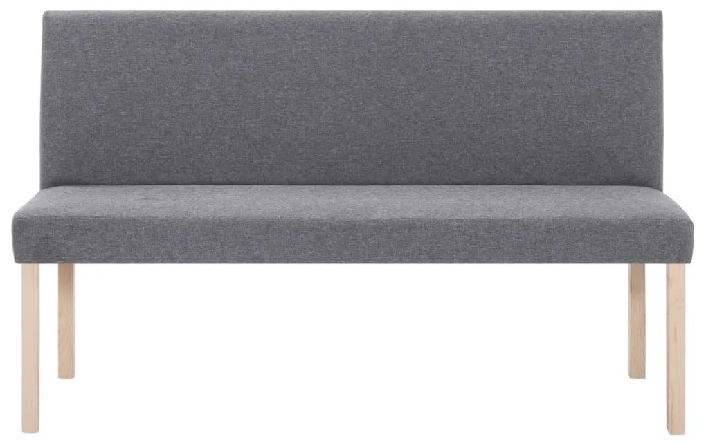 Lavice 139,5 cm světle šedá polyester