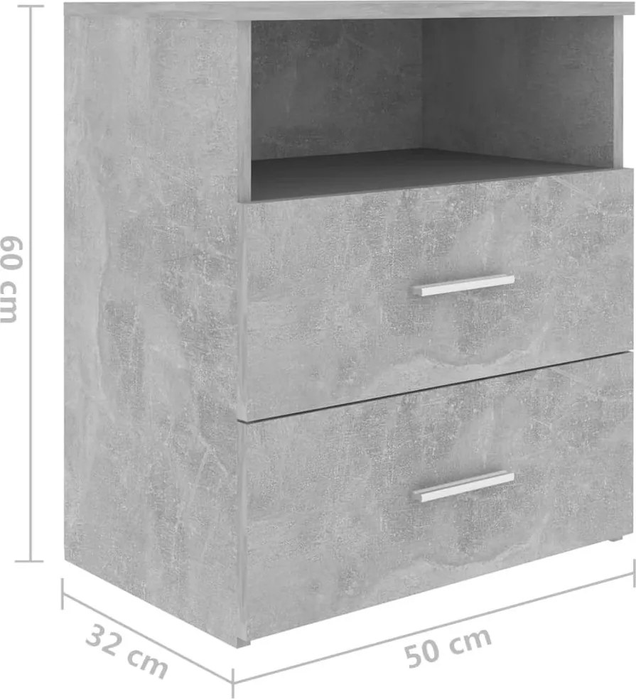 vidaXL Noční stolek 50 x 32 x 60 cm [803280] Barva: dub sonoma