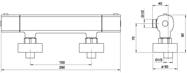 Novaservis - Termostatická sprchová baterie METALIA lesklý chrom