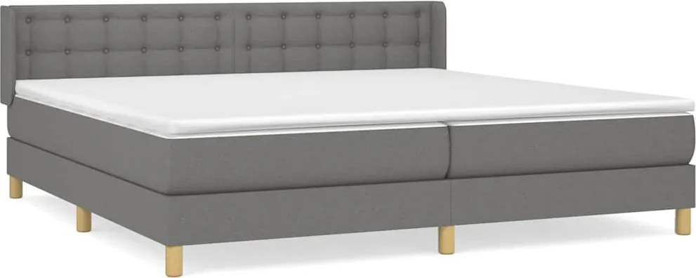 Box spring postel s matrací tmavě šedá 160x200 cm textil 3130602