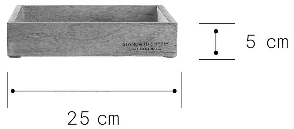 Butlers STANDARD SUPPLY Dřevěná bedýnka obdélníková 25 cm