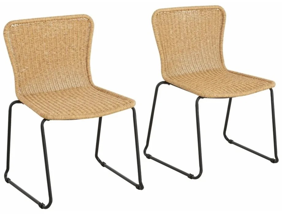Sada 2 béžových jídelních židlí Støraa Paprika