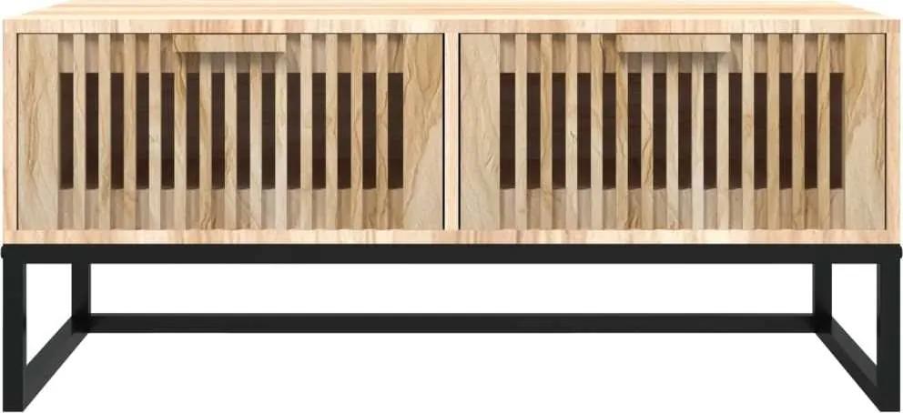 vidaXL Konferenční stolek 80x40x35 cm kompozitní dřevo a železo [352100] Barva: Hnědá