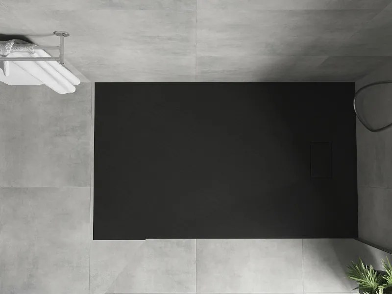 Mexen Hugo, SMC obdélníková sprchová vanička 140 x 80 cm, černá matná, 42708014