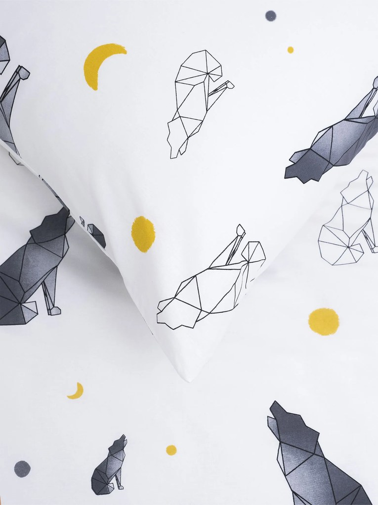 MK Lůžkoviny Bavlněný povlak na polštář Renforcé 70 x 90 cm - Vlci