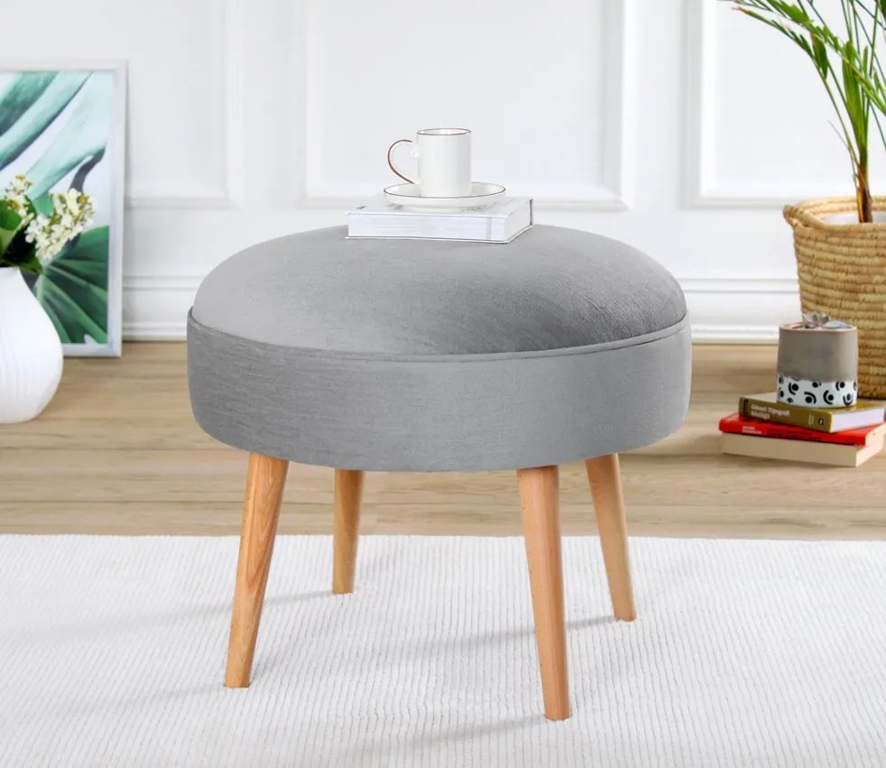 Atelier del Sofa Taburet Romley - Grey, Šedá