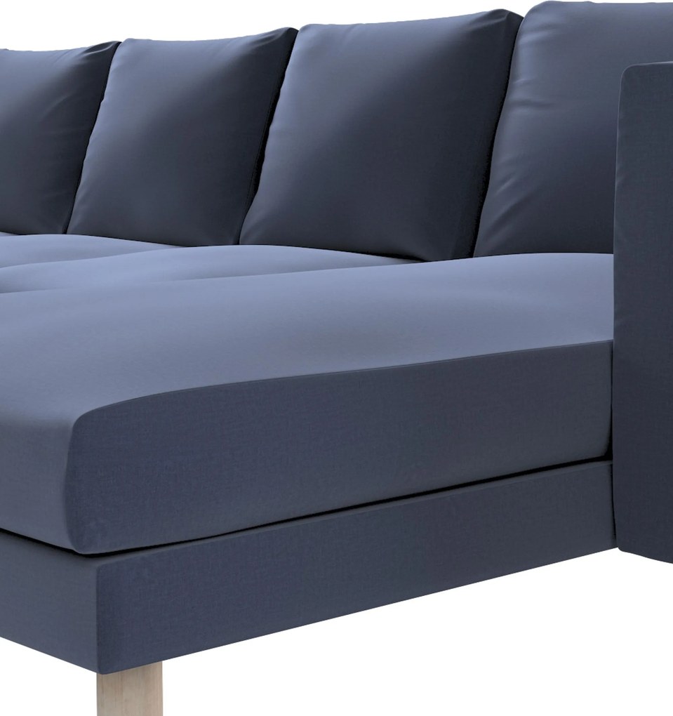 Potah na pohovku IKEA Norsborg 4-místná se šezlongem barva tmavě modrá látka sametová