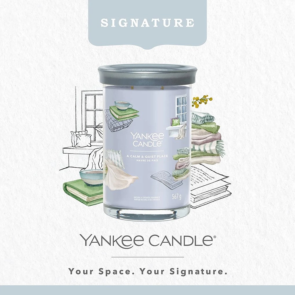 Yankee Candle vonná svíčka Signature Tumbler ve skle velká Calm & Quiet place 567g