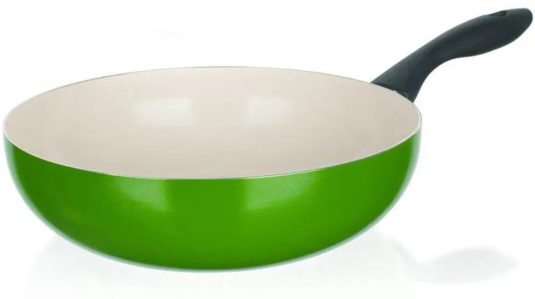 BANQUET Pánev WOK 24 cm zelená Natura Ceramia Verde