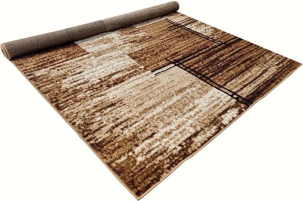 Kusový koberec 120x170 cm LUKEN obdélníkový - béžový / hnědý