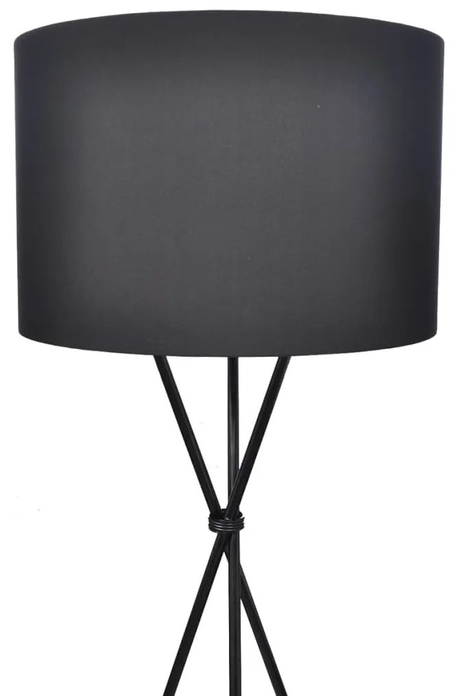 vidaXL Stojací lampa se stojanem černá 139 cm