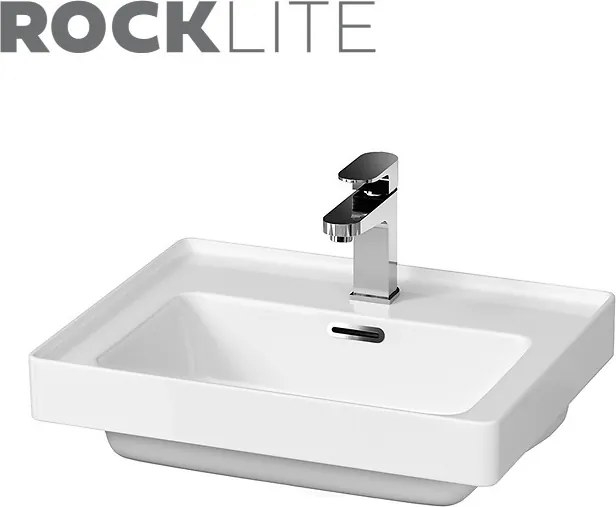 Cersanit Crea - závěsná skříňka s umyvadlem 50cm, bílý lesk, S924-002+K114-005