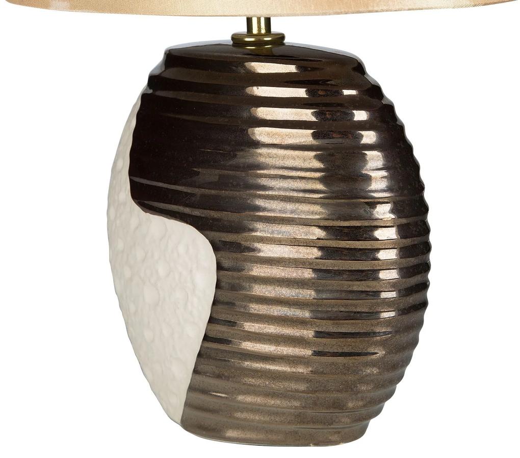Moderní béžově-bronzová stolní lampa ESLA Beliani