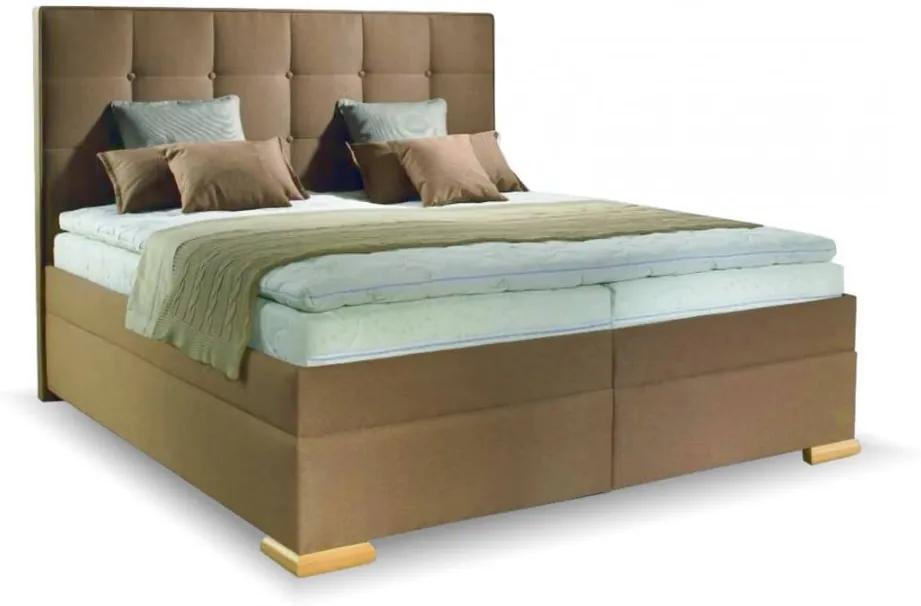 Americká postel boxspring s úložným prostorem MURANO New Design, Mikroplyš zelená