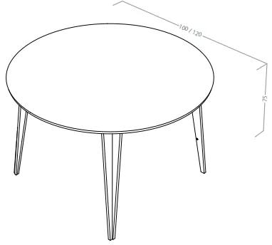 Dubový kulatý jídelní stůl Tabanda ROUND MACIEK 120 cm