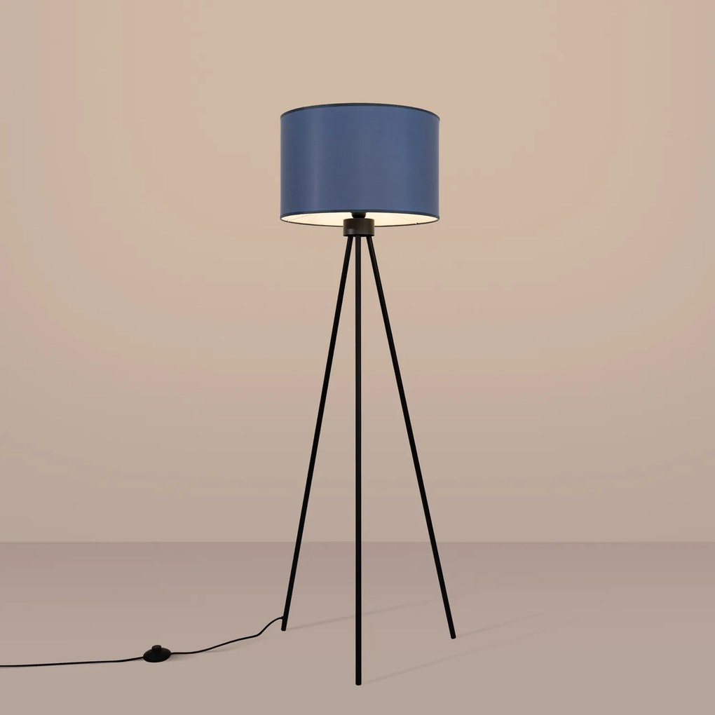 Sollux Lighting Stojací lampa NEVIA tmavě modrá