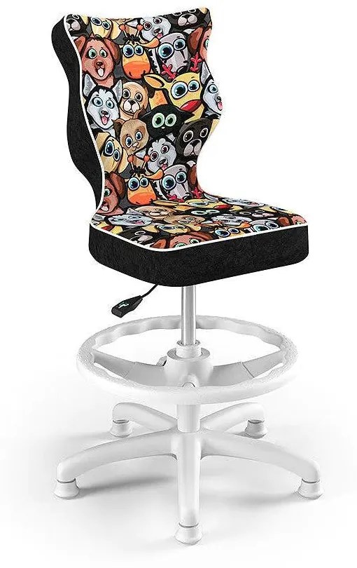PETIT Dětská otočná židle s podnožkou, pro děti o výšce 119-142 cm, se zvířecím vzorem | Entelo
