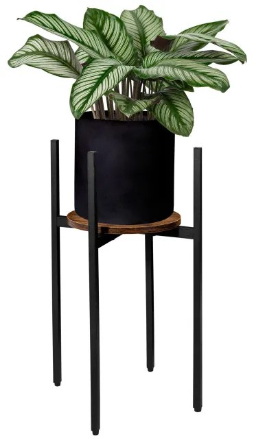 Stojan na květiny TORRE RUSTIC černý 60 cm