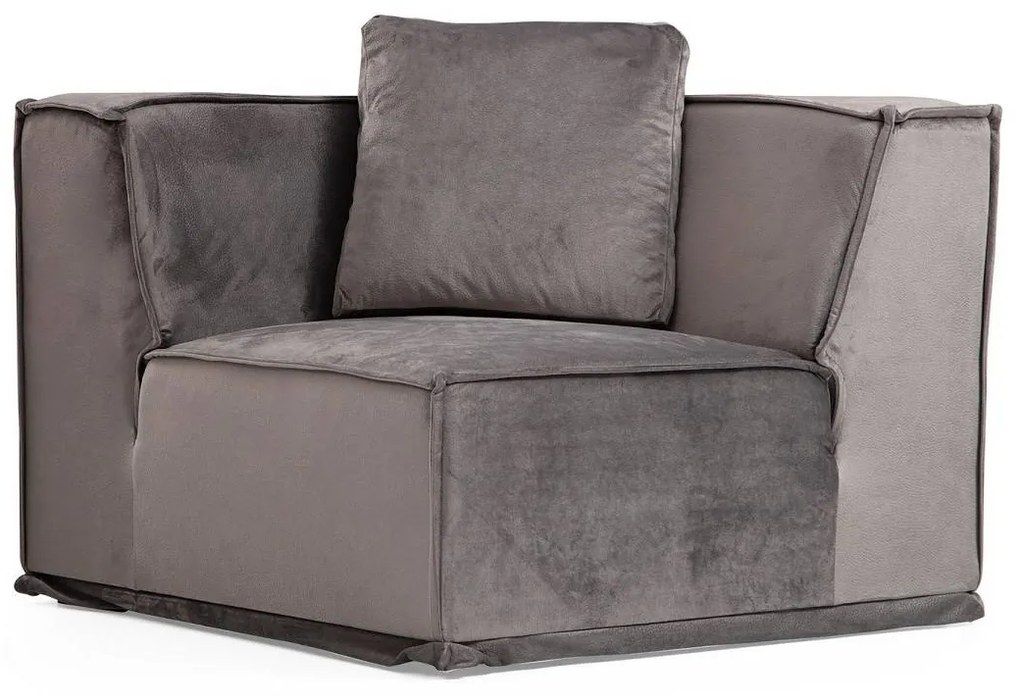 Designová rohová sedačka Valtina II šedá - levá