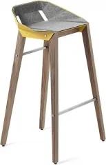 Barová židle Tabanda DIAGO, 75 cm, ořechová podnož, plst (RAL1004)