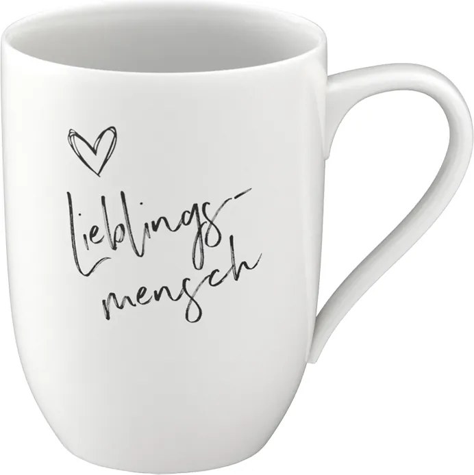 Villeroy&Boch Villeroy & Boch Statement hrnek s uchem Lieblingsmensch, 11,5 × 8 × 10,4 cm, 290 ml