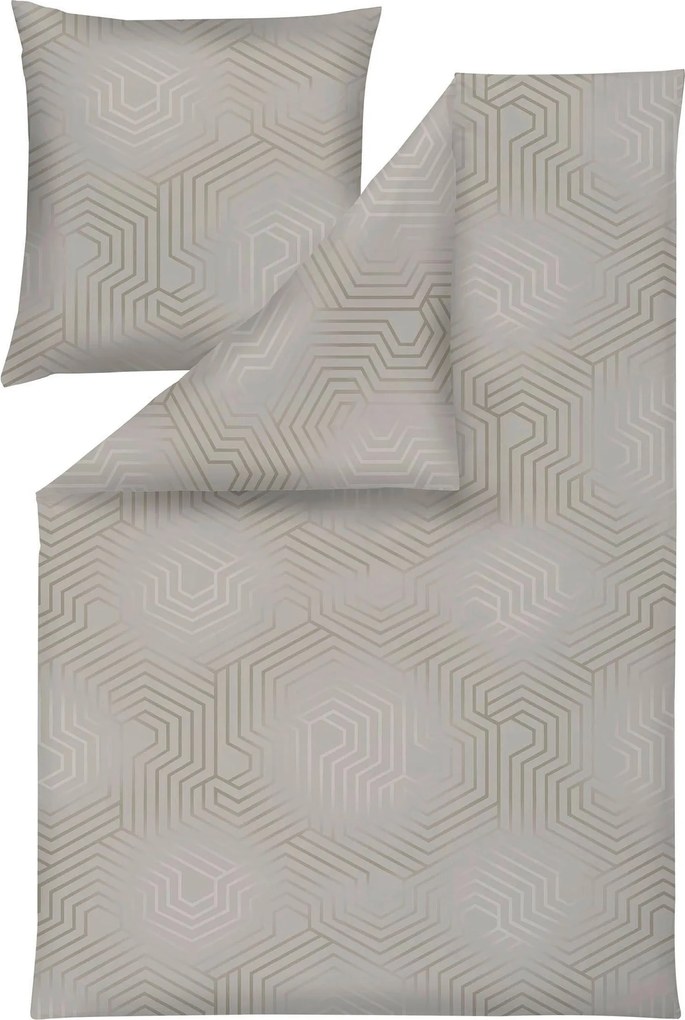 XXXLutz POVLEČENÍ, flanel, šedohnědá, 135/200 cm Estella - Online Only povlečení - 004142097301