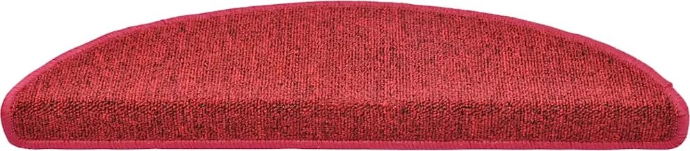 Schodové rohože 20 ks 56 x 17 x 3 cm červené půlkulaté 3365786