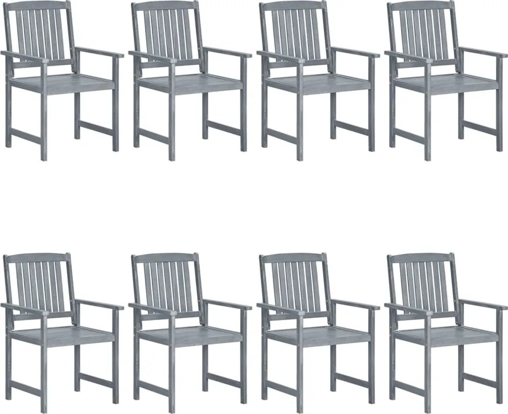vidaXL Zahradní židle 8 ks masivní akáciové dřevo [3078206] Barva: Hnědá