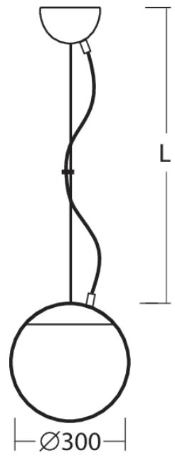 Osmont 42452 Adria L2-B, závěsné svítidlo, 1x100W, opálové sklo, bílá montura, prům.30cm