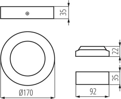 LED svítidlo Kanlux CARSA V2LED 12W-NW-W neutrální bílá 4000K 28948