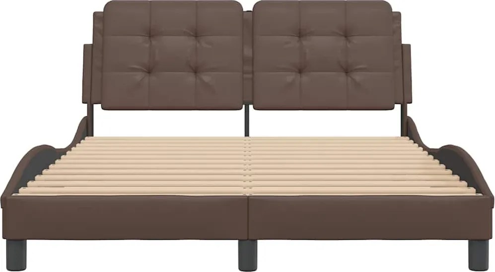 Rám postele bez matrace Zadar hnědý 120x200 cm umělá kůže 3208172