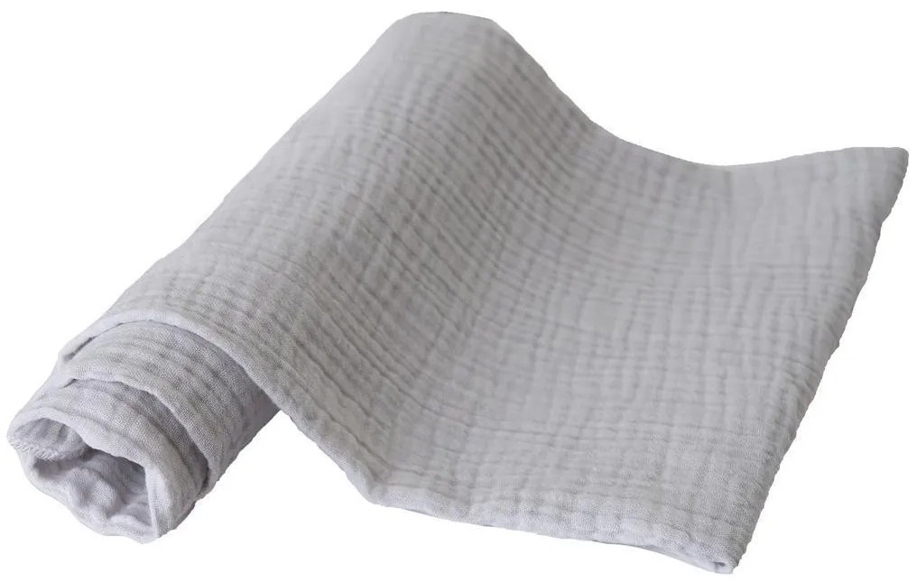 BABYMATEX Plenka bavlněná Muslin 3 ks 70x80 cm Světle šedá