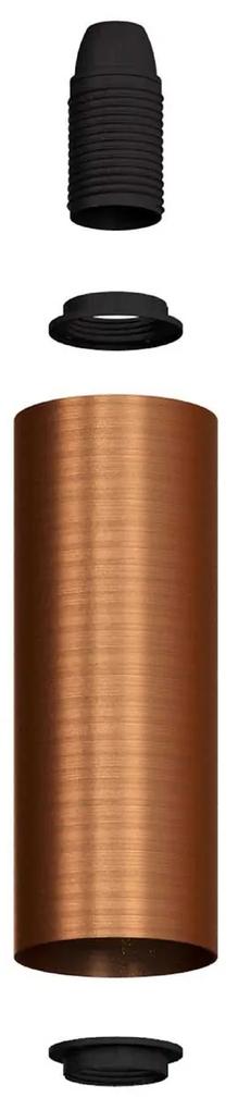 creative cables Bodové svítidlo obdélníkové, 3 zdroje se stínidly Tub-E14, baldachýn obdélník Rose-one XXL Barva: Matný bronz
