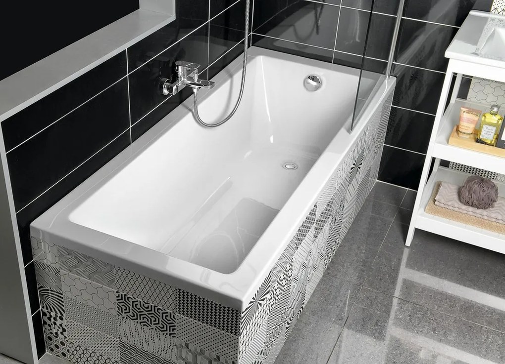 Aqualine Aqualine, DOUBRAVA obdélníková vana 160x70x41cm, bílá, A1670