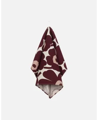 Kuchyňská utěrka Unikko Burgundy Marimekko