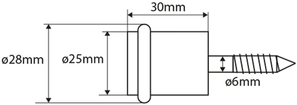 Sapho, Dveřní doraz na zem 25x30mm, chrom, XP004