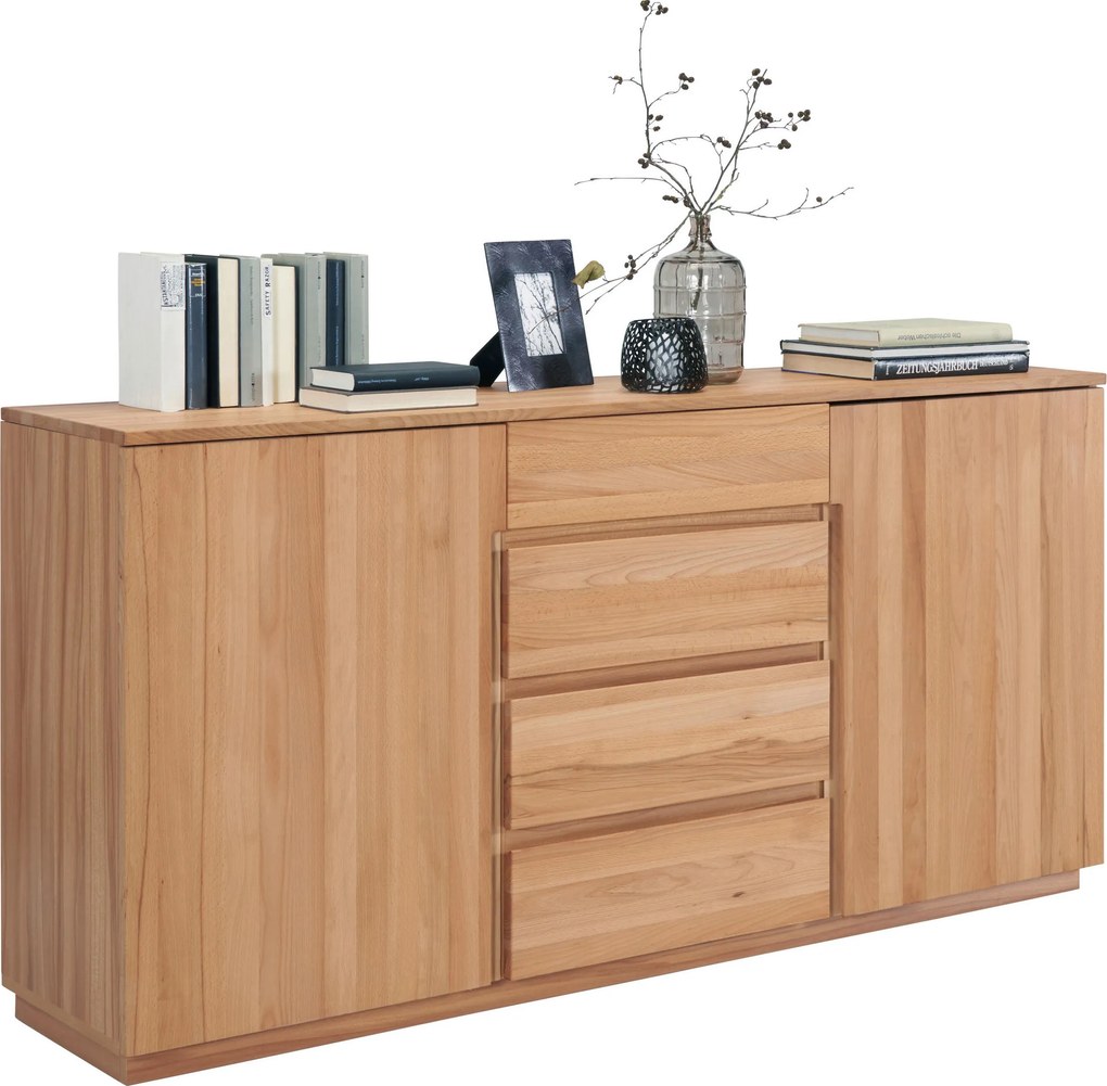 XXXLutz ŠIROKÁ KOMODA, jádrový buk, barvy buku, 180/89,2/41 cm Linea Natura - Široké komody - 002730000406