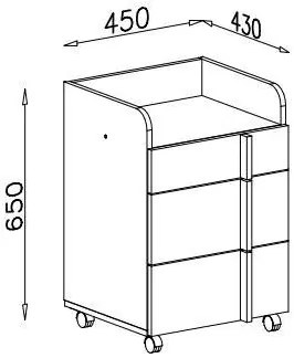 Meblar Kontejner RM11 pro psací stůl Remo RM10
