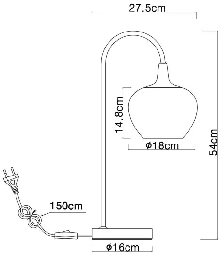 Globo 15548TG - Stolní lampa MAXY 1xE27/40W/230V měděná