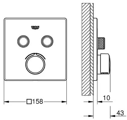 Grohe SmartControl Mixer Baterie vanová, bez podomítkového tělesa 29148000