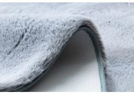 Kusový koberec pratelný LAPIN Shaggy, protiskluzový, šedá, slonová kost velikost 133x180 cm | krásné koberce cz