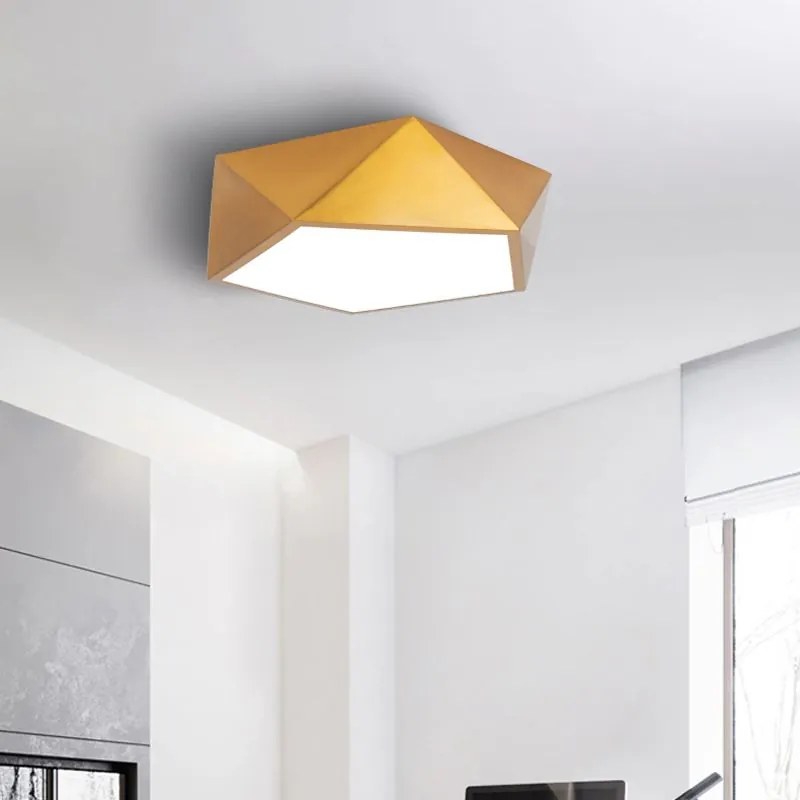 Toolight - Stropní svítidlo Diamond 30cm E27 3x60W APP875-C, zlatá, OSW-08973