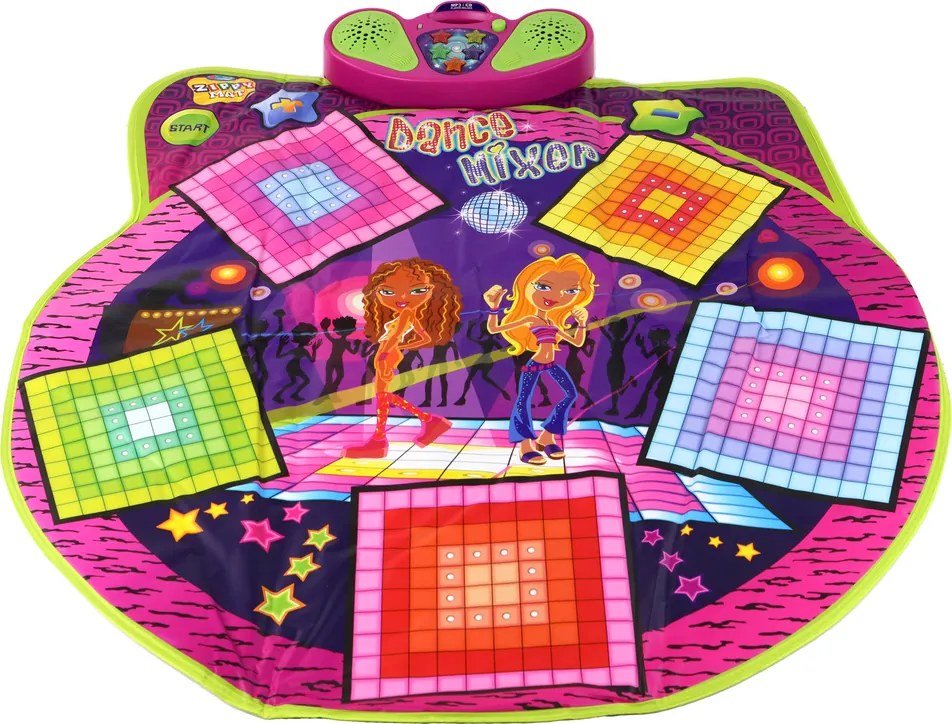 LEAN Toys Taneční podložka pro děti na baterie se světly a zvuky na tanec, 91 cm x 93 cm