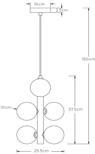 Lucide 45474/06/02 - Lustr na lanku TYCHO 6xG9/28W/230V